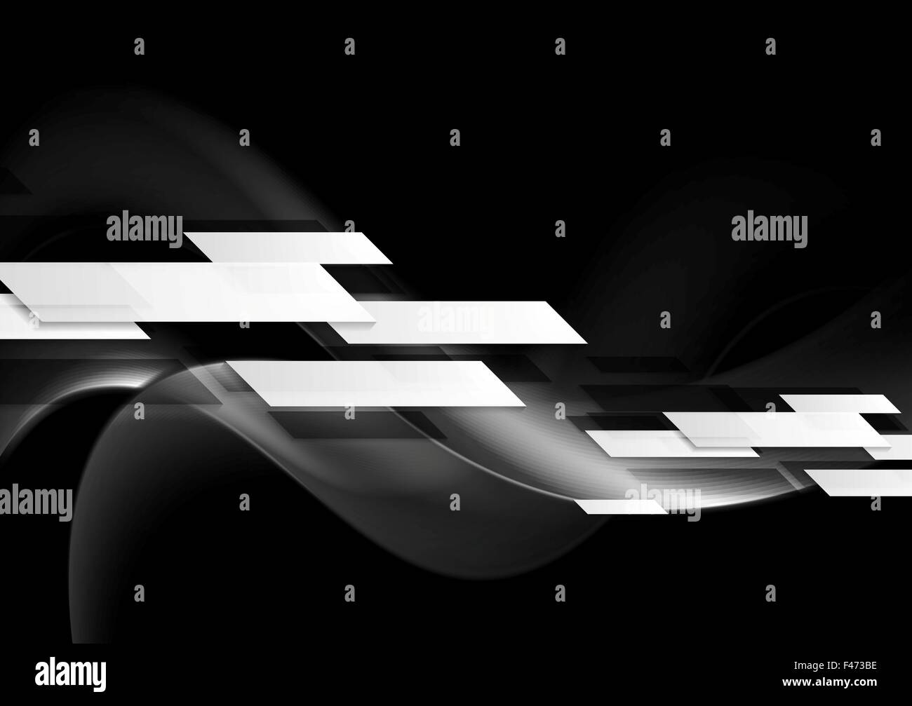 Dark abstract tech wavy background Stock Photo - Alamy