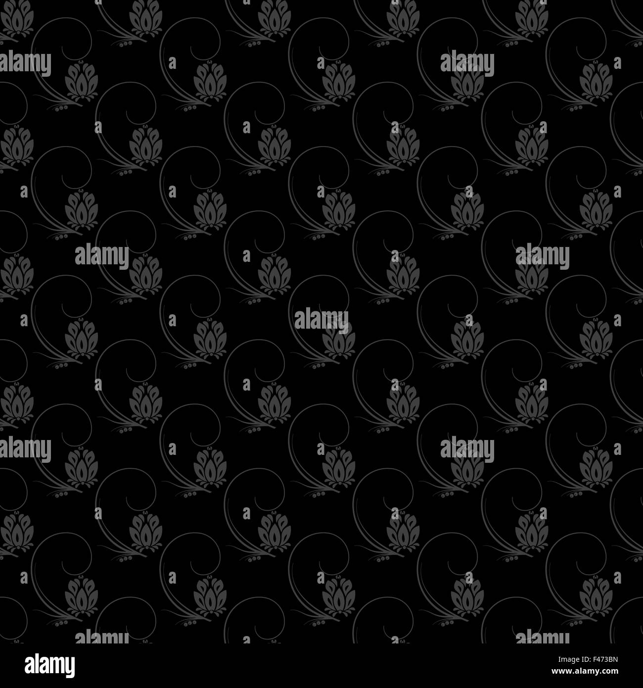 Floral wallpaper design Black and White Stock Photos & Images - Alamy