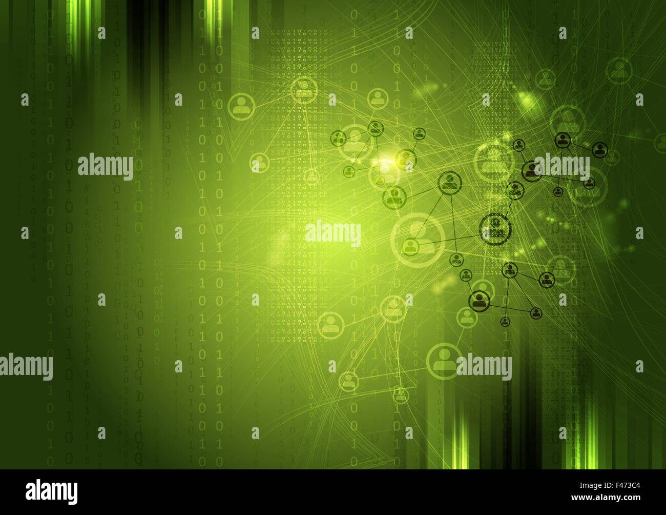 Team communication concept green background Stock Photo - Alamy