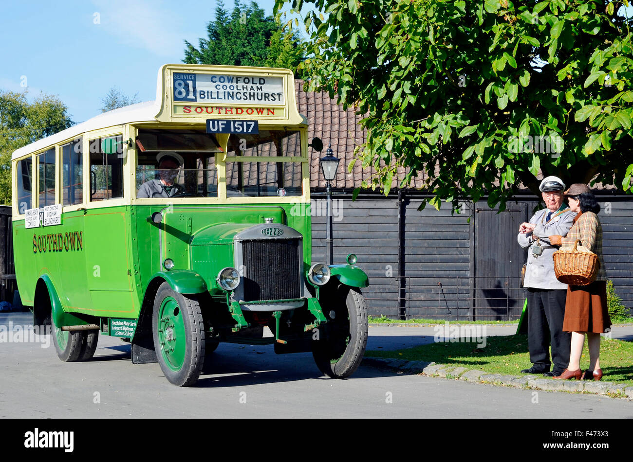 Southdown Motor Services buses with period re-enactors (late 1940's ...