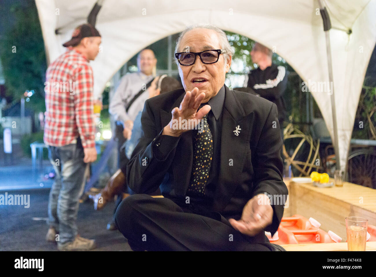 Tokyo, Japan. 14th October, 2015. Japanese tatoo artist Horiyoshi III ...