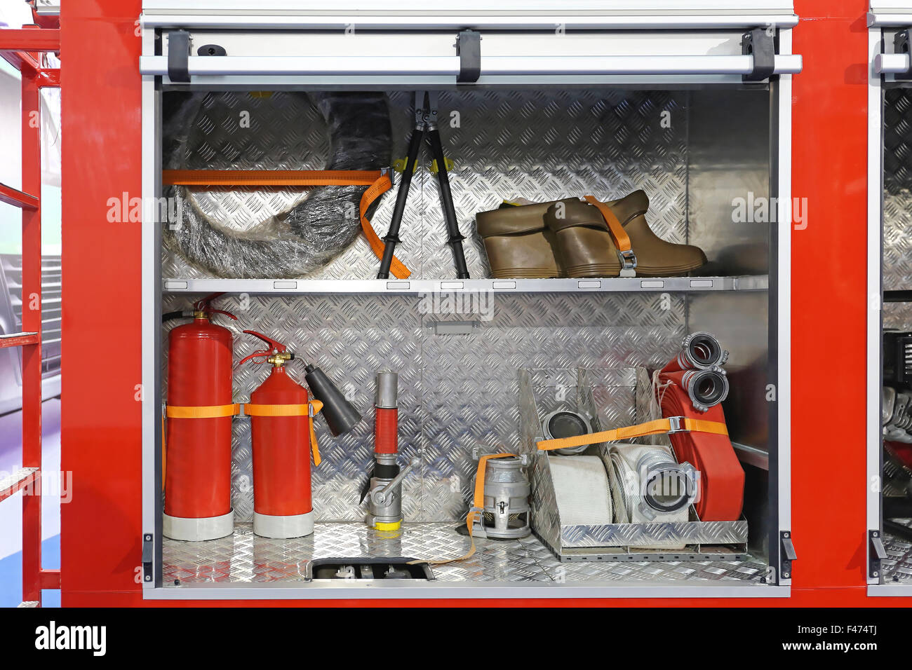 Fire Engine Equipment Stock Photo - Alamy