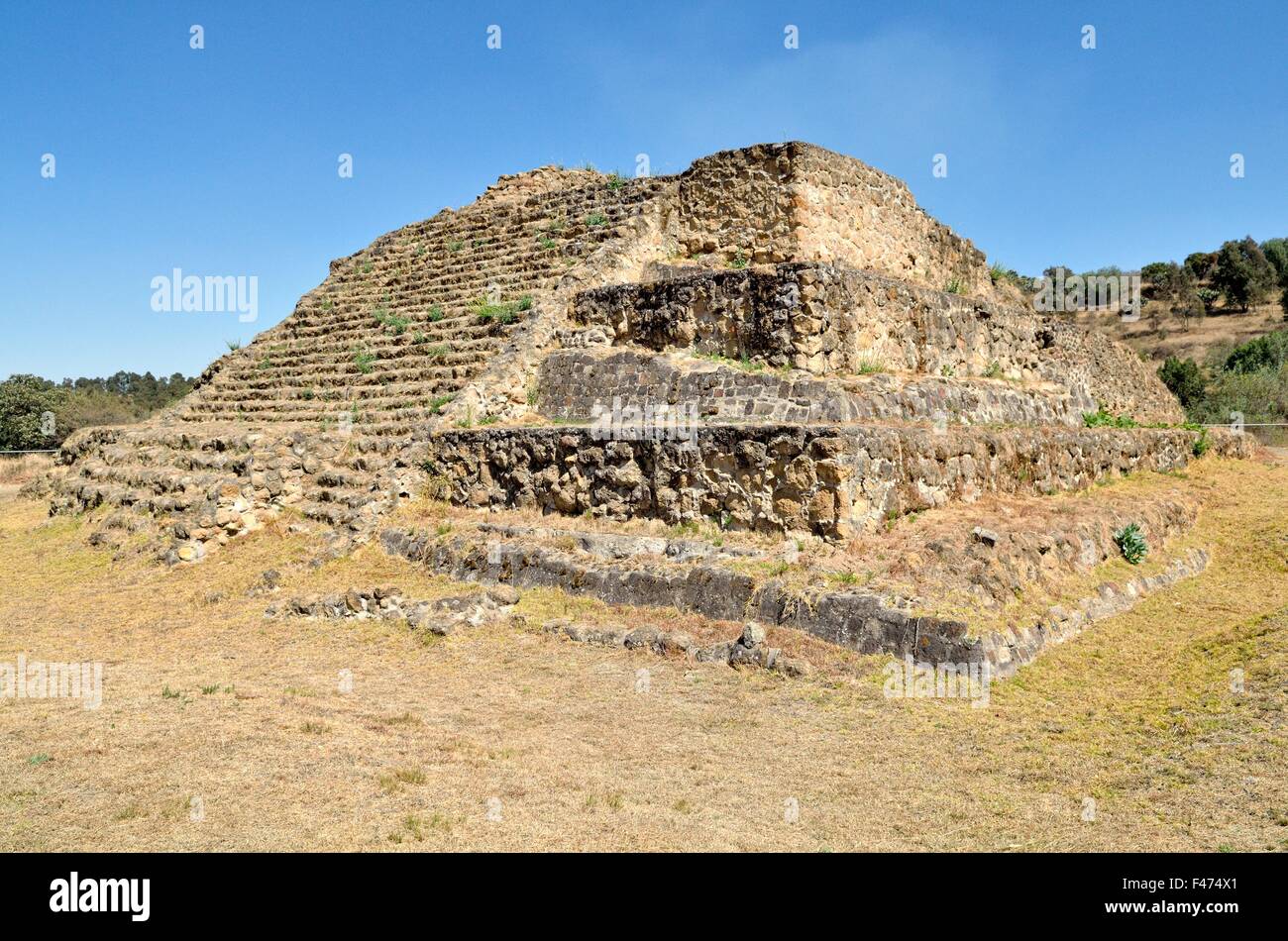 Pyramid excavation site site Cacaxtla in Tlaxcala, state of Tlaxcala ...