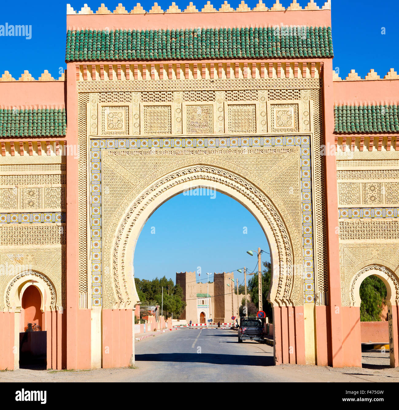 morocco arch in africa old construction the blue sky Stock Photo - Alamy
