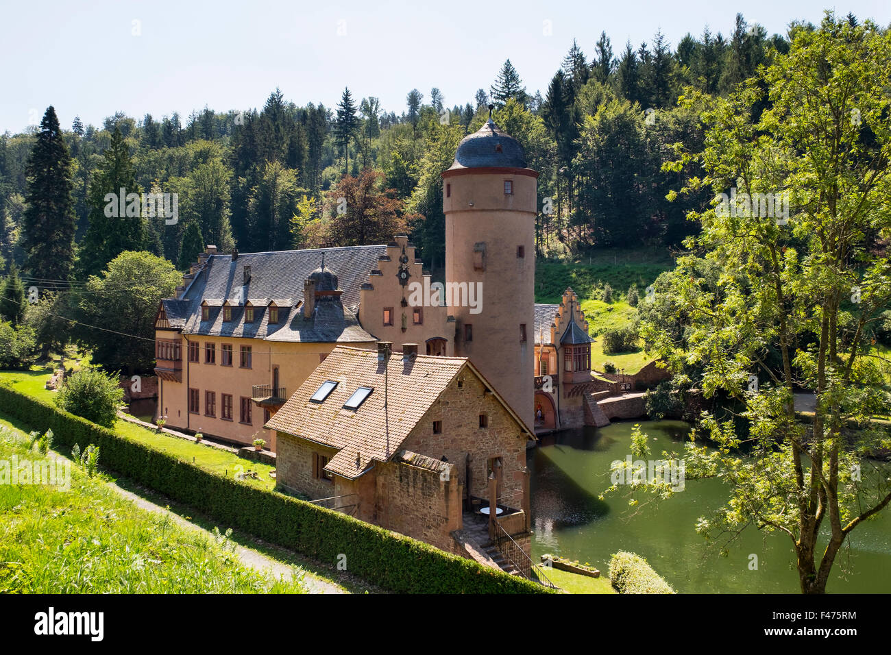 Mespelbrunn Castle, Spessart, Lower Franconia, Franconia, Bavaria ...