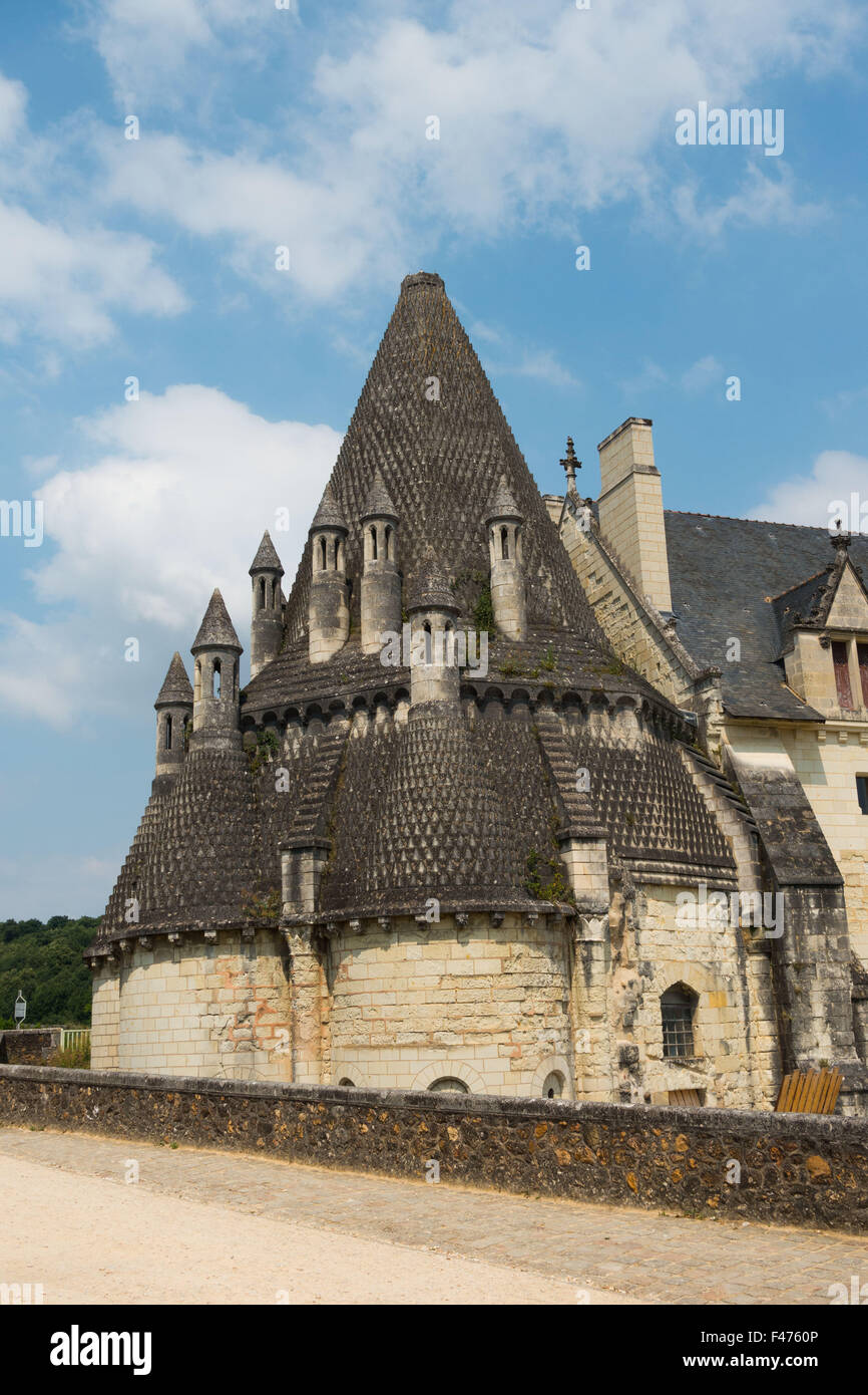 The kitchen building at the Royal Abbaye of our Lady at Fontevraud or ...