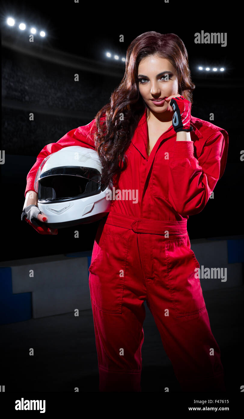 Female motorcycle racer hi-res stock photography and images - Alamy