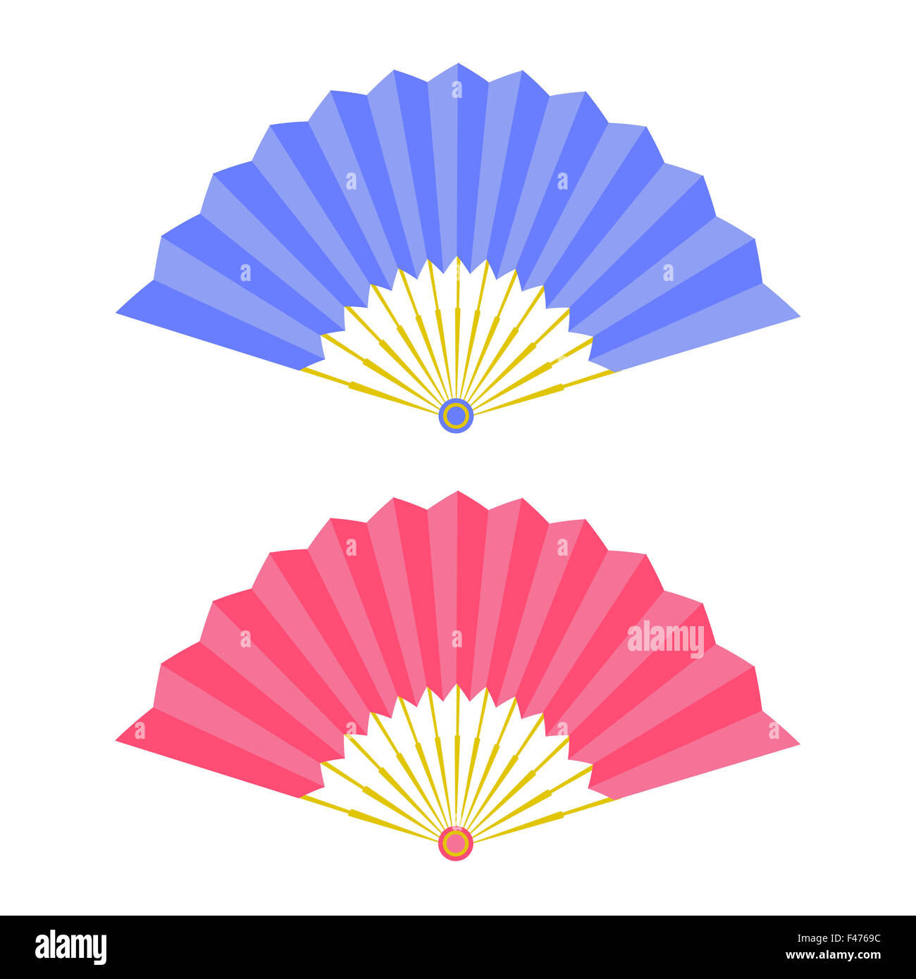 Bamboo fans Cut Out Stock Images & Pictures - Alamy