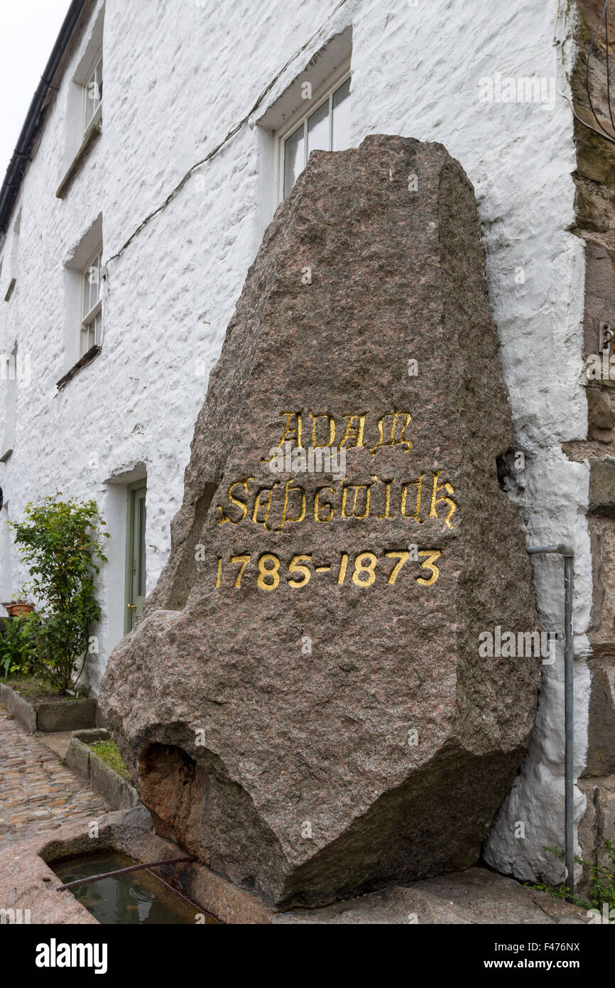 Granite Memorial to Geologist Adam Sedgwick in the Village of Dent ...