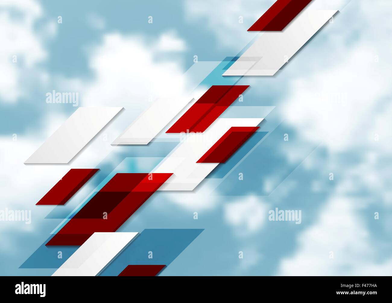 Geometric tech abstract background on sky Stock Photo - Alamy