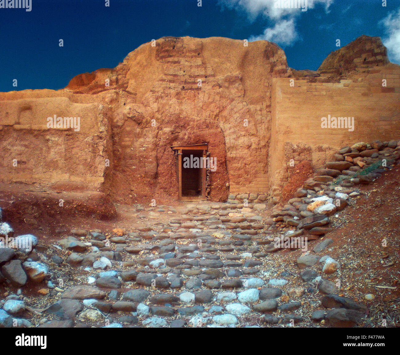 230. DAN, MUD-BRICK FORTIFICATION AND ARCHED CITY GATE FROM 18TH. C. BC ...