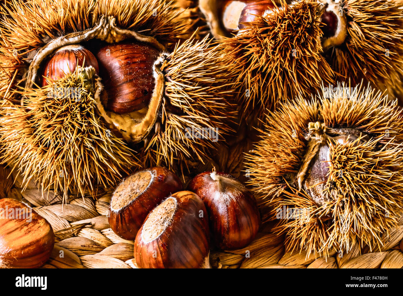 Chestnuts raw roasted hi-res stock photography and images - Alamy