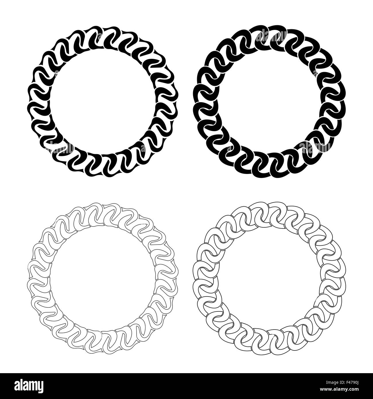 Black round chain circle Cut Out Stock Images & Pictures - Alamy