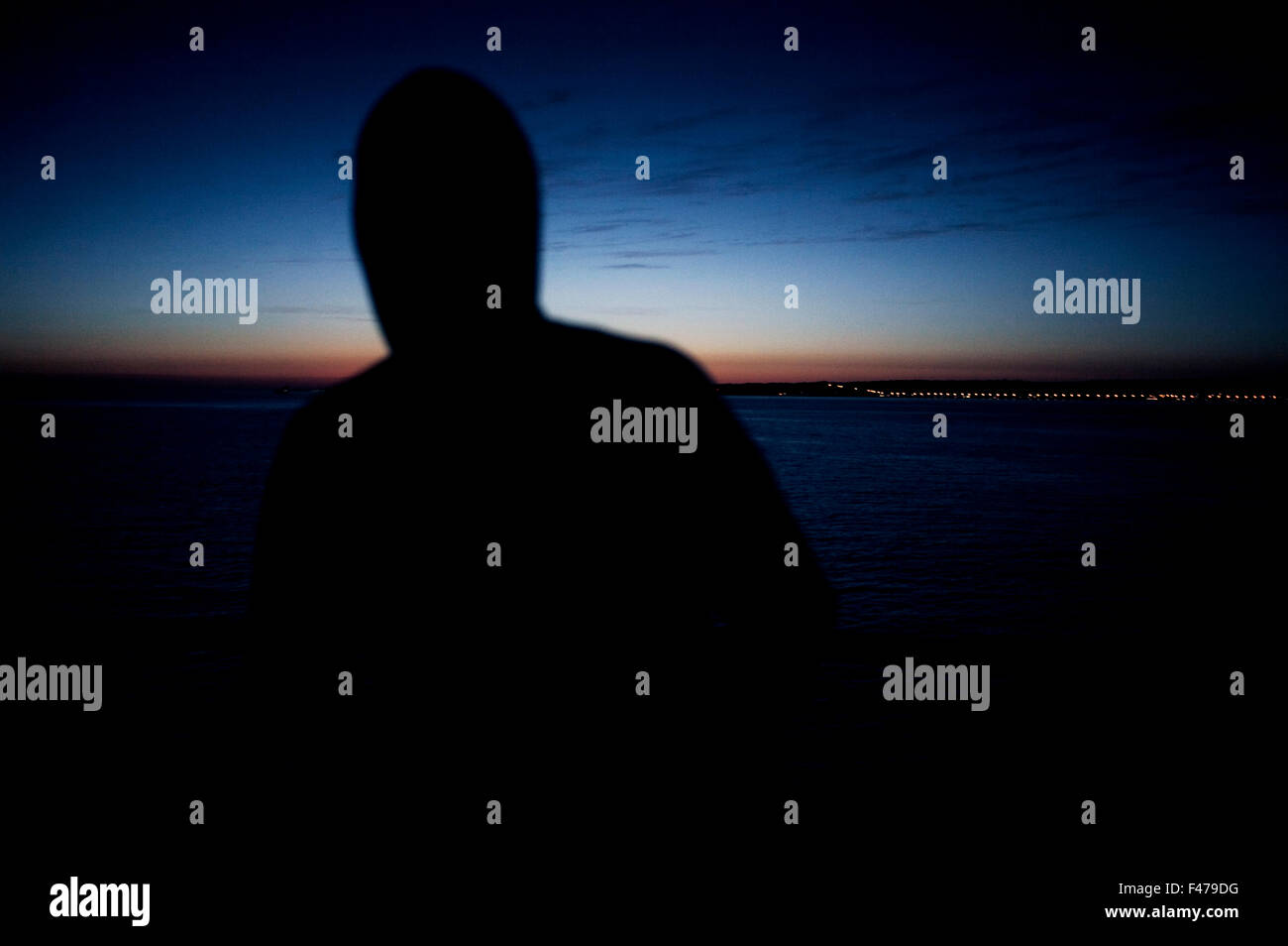 Silhouette man in darkness hi-res stock photography and images - Alamy