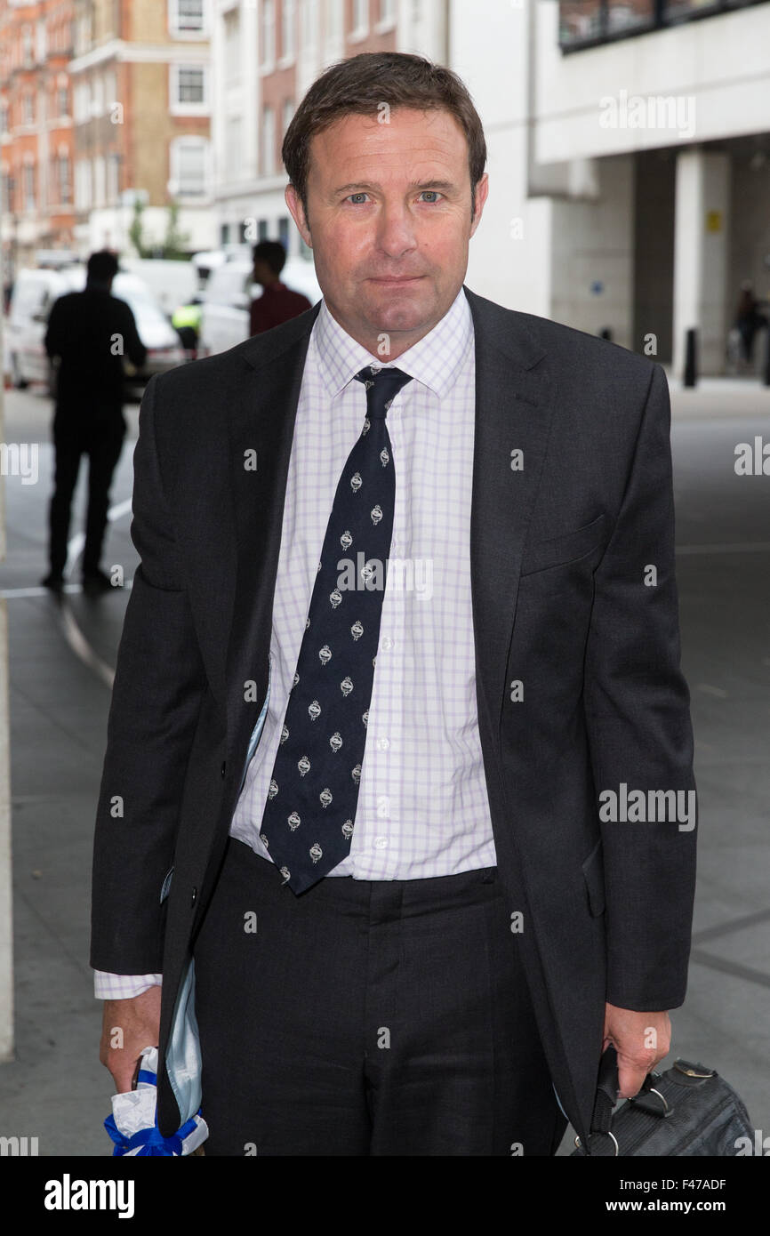 Hamish de Bretton-Gordon OBE arriving at the BBC News Studio to talk ...