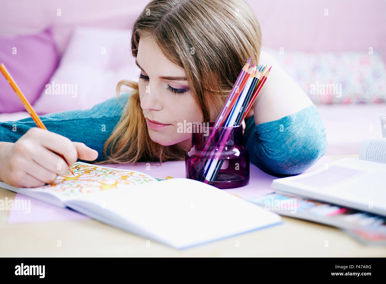 Adult colouring pencils hi-res stock photography and images - Alamy