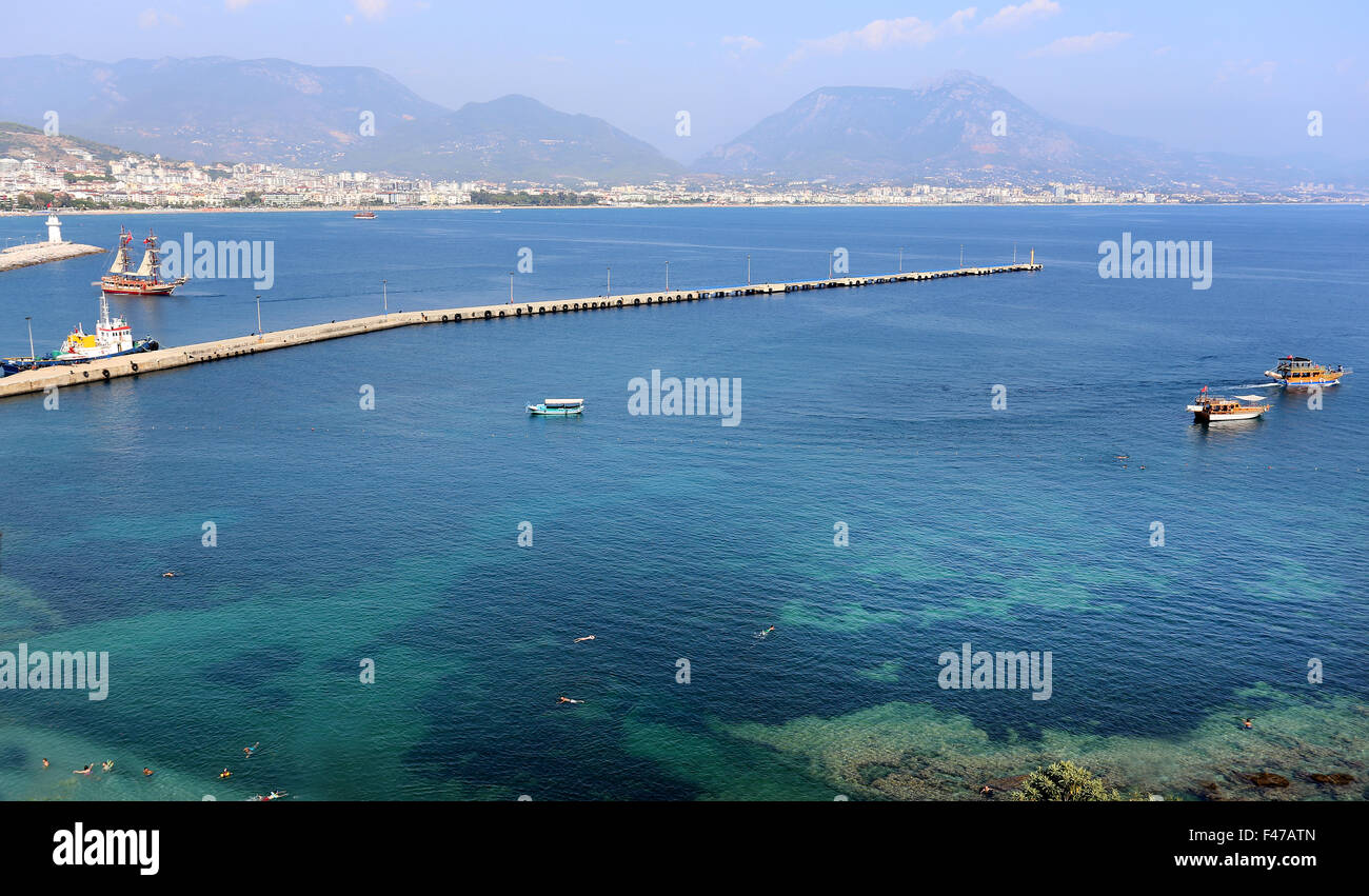 Seascape Mediterranean views shot from a high mountain Stock Photo - Alamy
