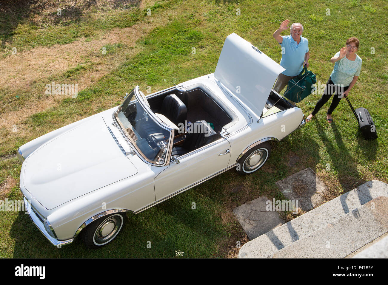 Female exiting car hi-res stock photography and images - Alamy