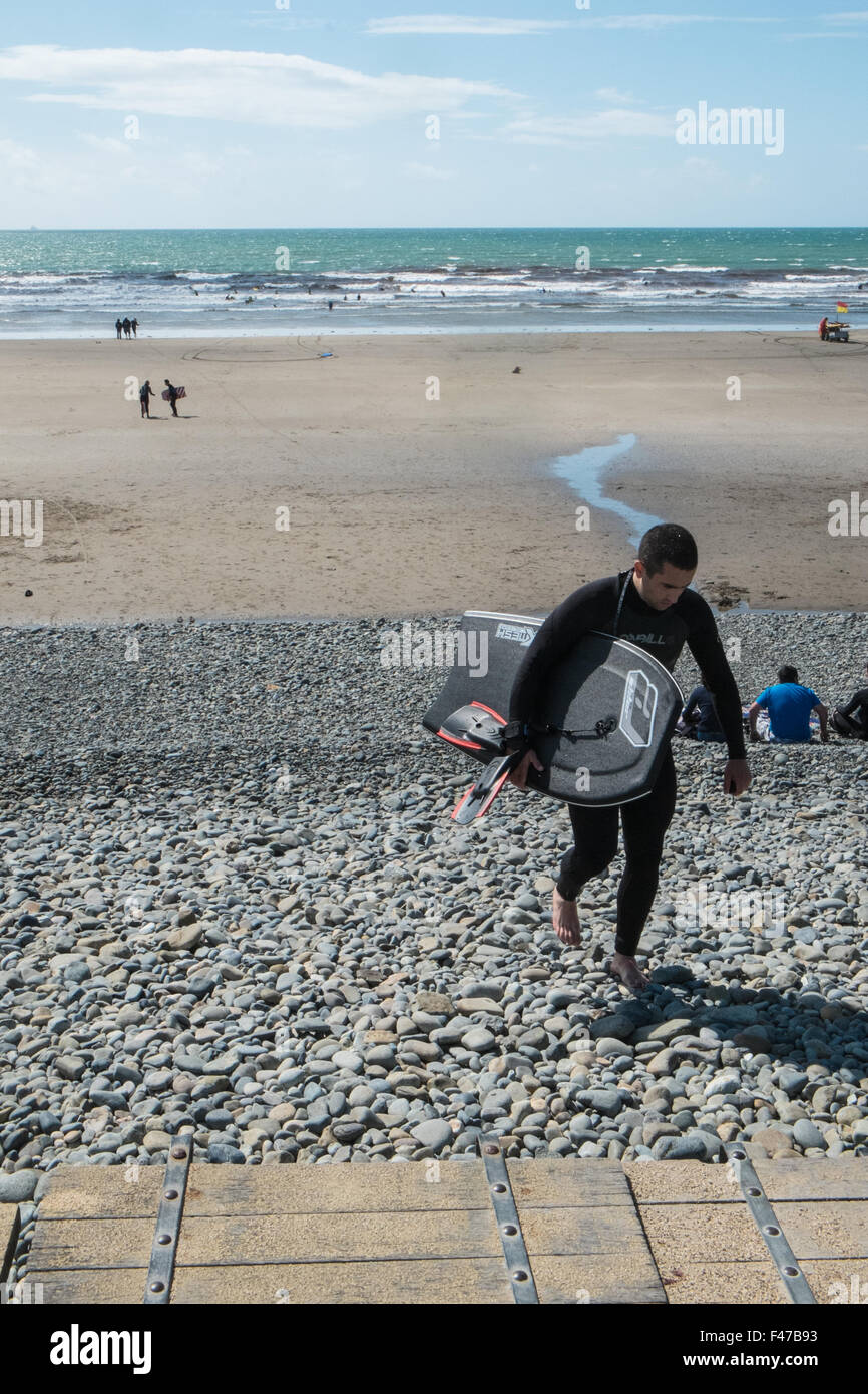Newgale beach surfer hi-res stock photography and images - Alamy