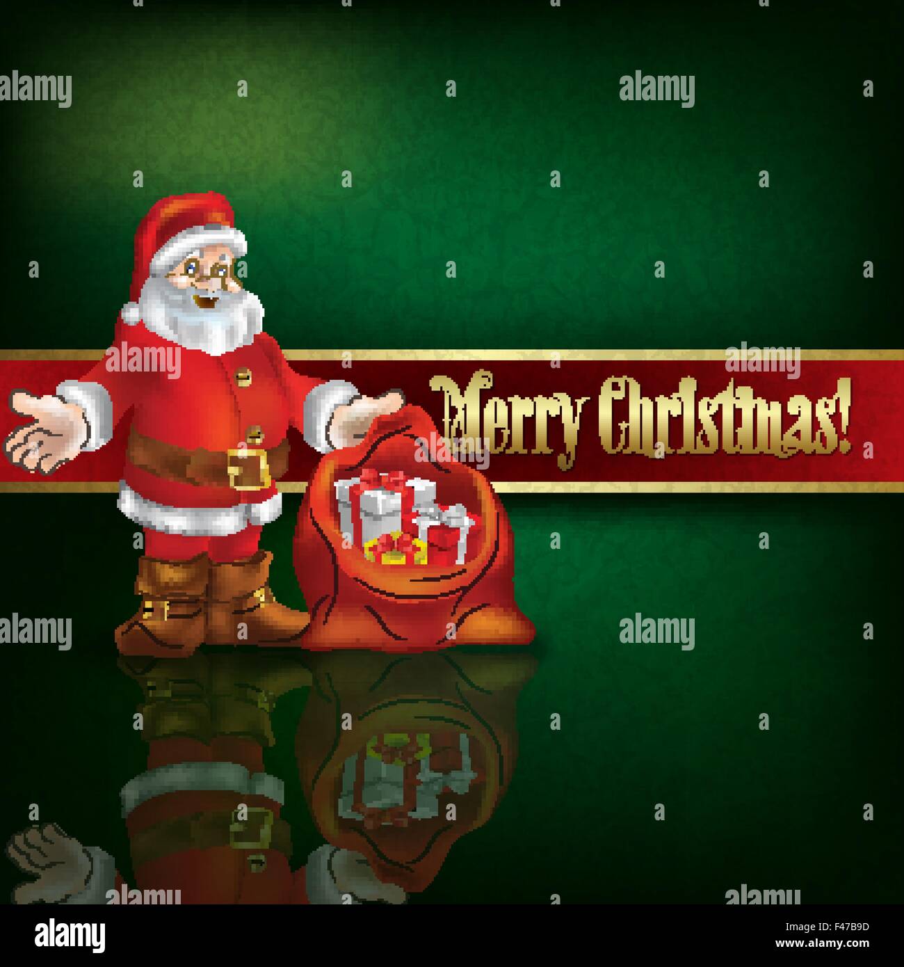 Santa decoration Stock Vector Images - Alamy