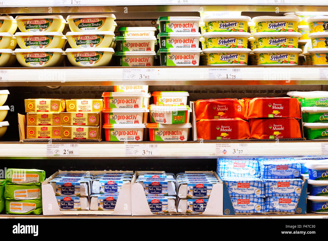 Butter margarine supermarket hi-res stock photography and images - Alamy