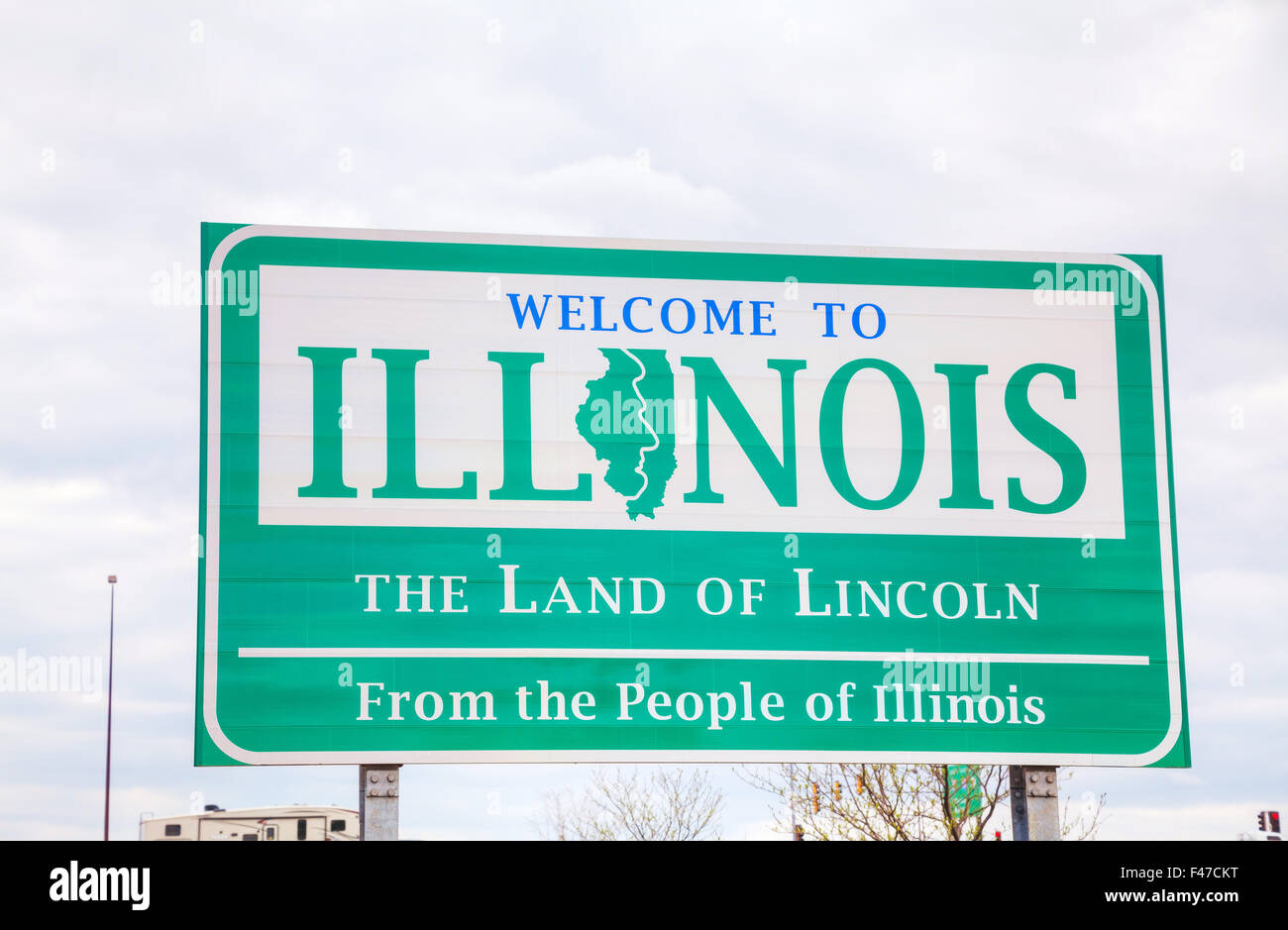Welcome to illinois sign hi-res stock photography and images - Alamy