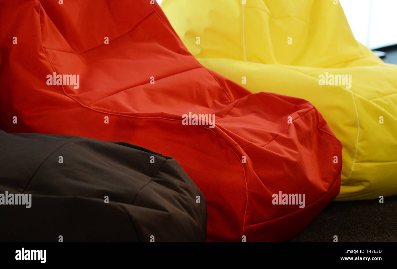 The seats at the German Federal Government' stand are in the colors of ...