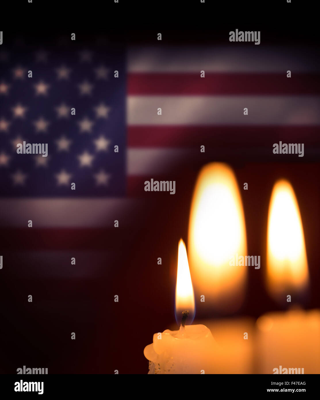 Composite image of candles soft light Stock Photo - Alamy