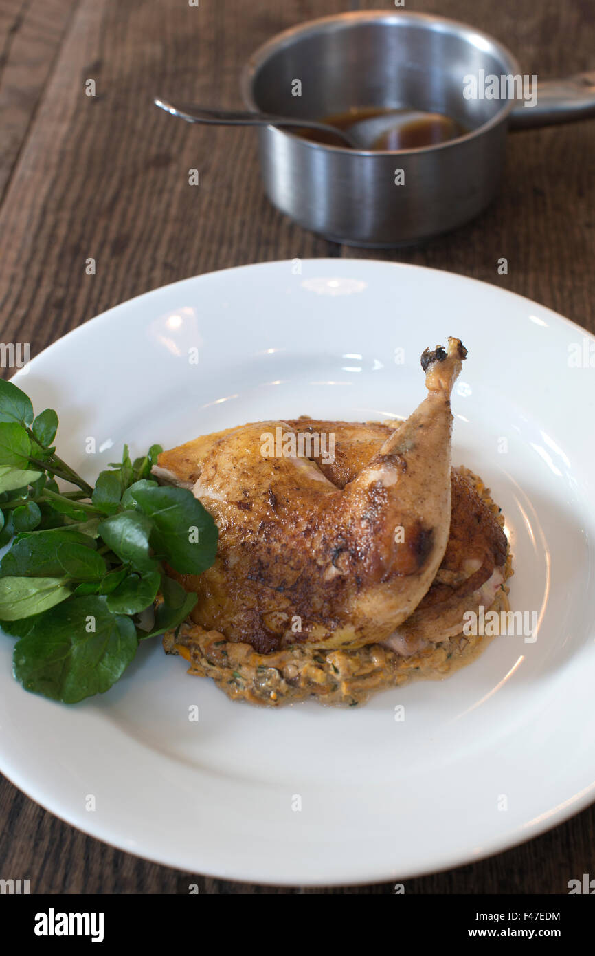Roast pheasant, prepared by Peter Weedon, chef at Newman Street Tavern ...