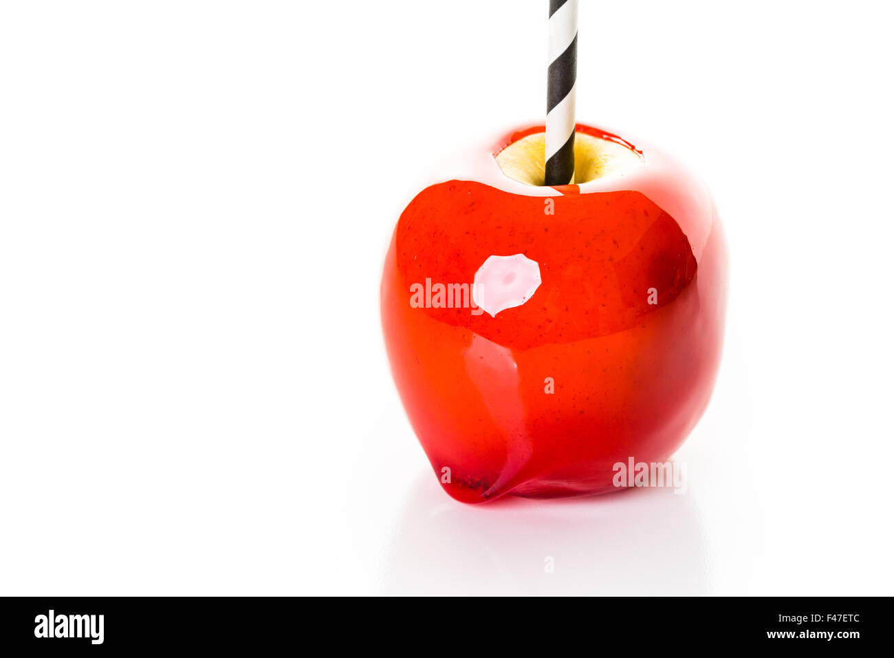 Handmade red candy apples for Halloween Stock Photo - Alamy