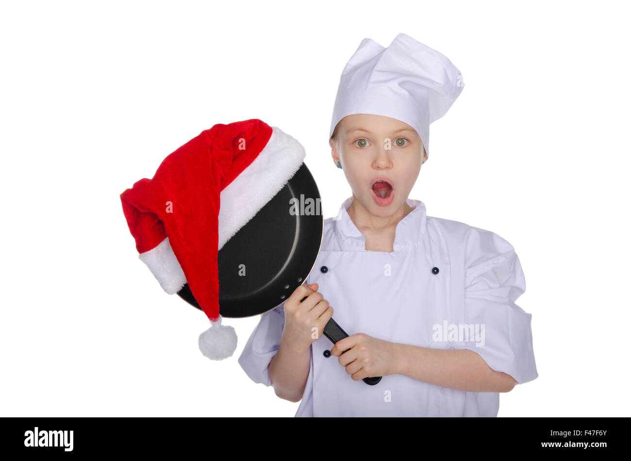 Girl chef with Christmas prize Stock Photo - Alamy
