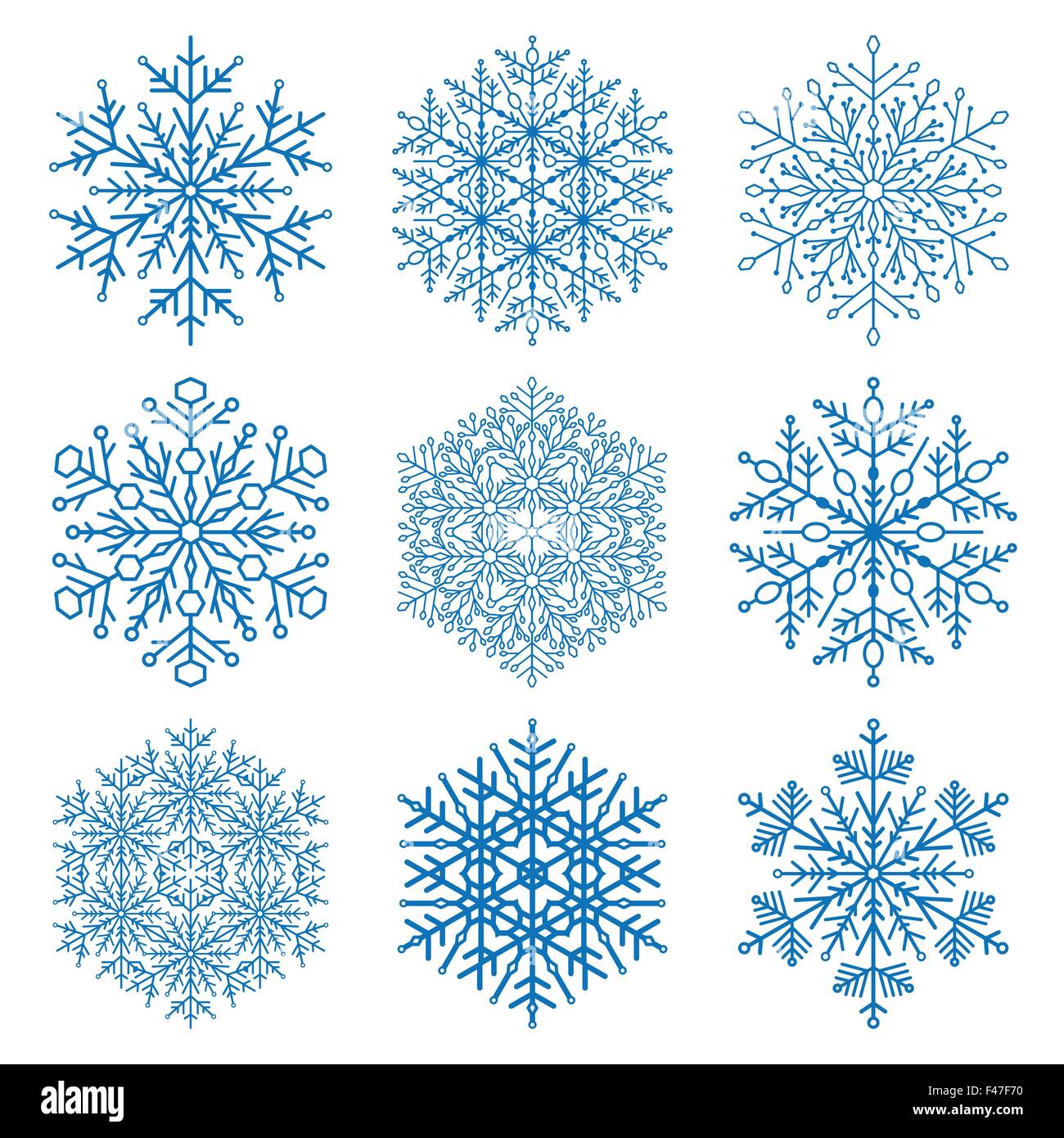 Set of vector snowflakes Stock Vector Image & Art - Alamy