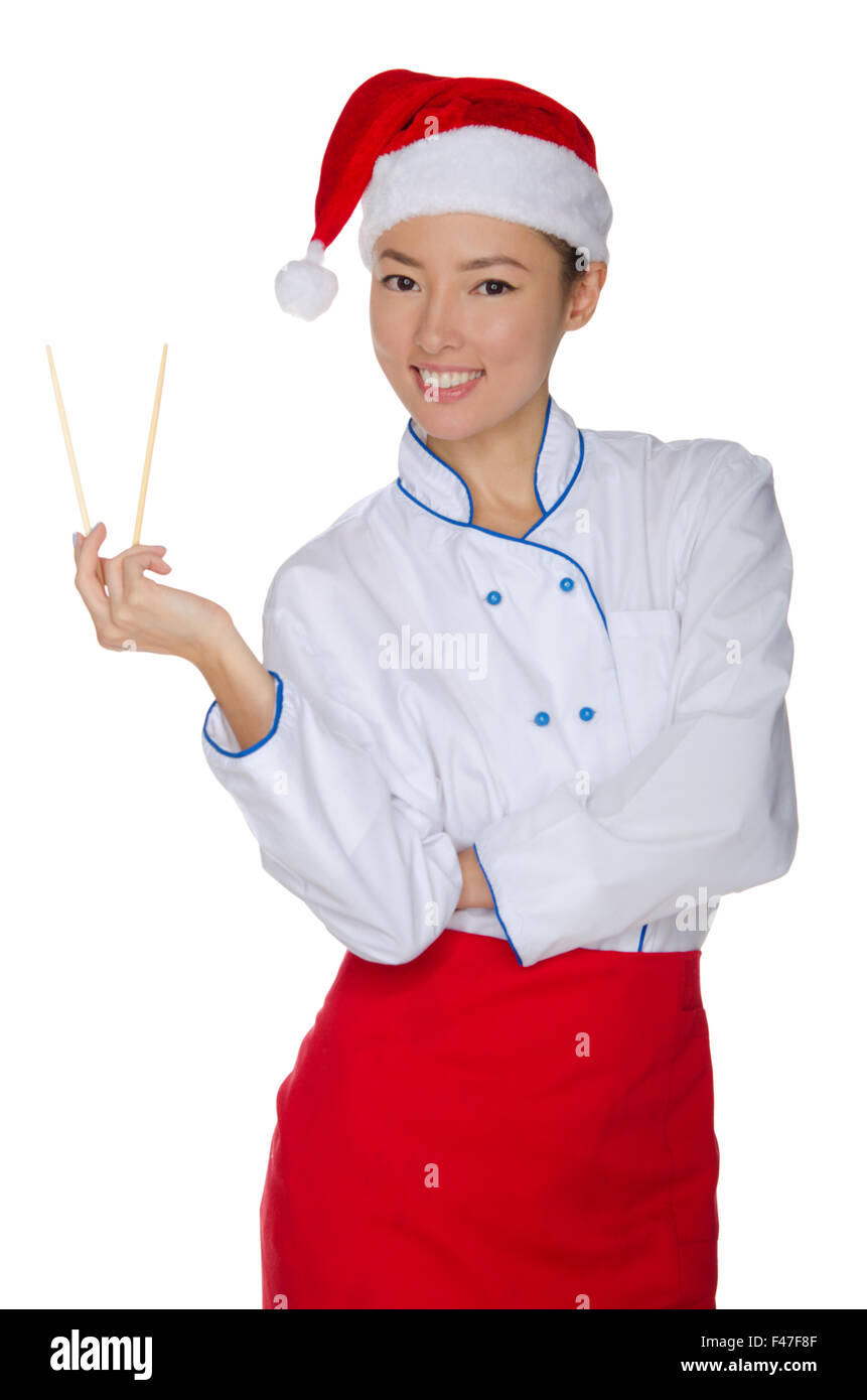 East chef with chopsticks Stock Photo - Alamy