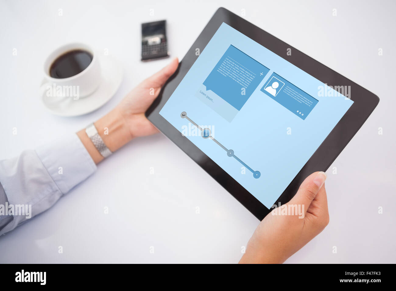 Digital composite man using tablet hi-res stock photography and images ...