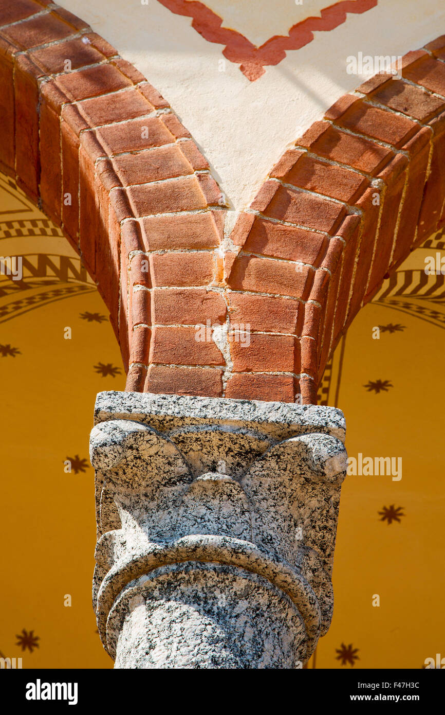 abstract old column in the country of europe italy and marble brick ...