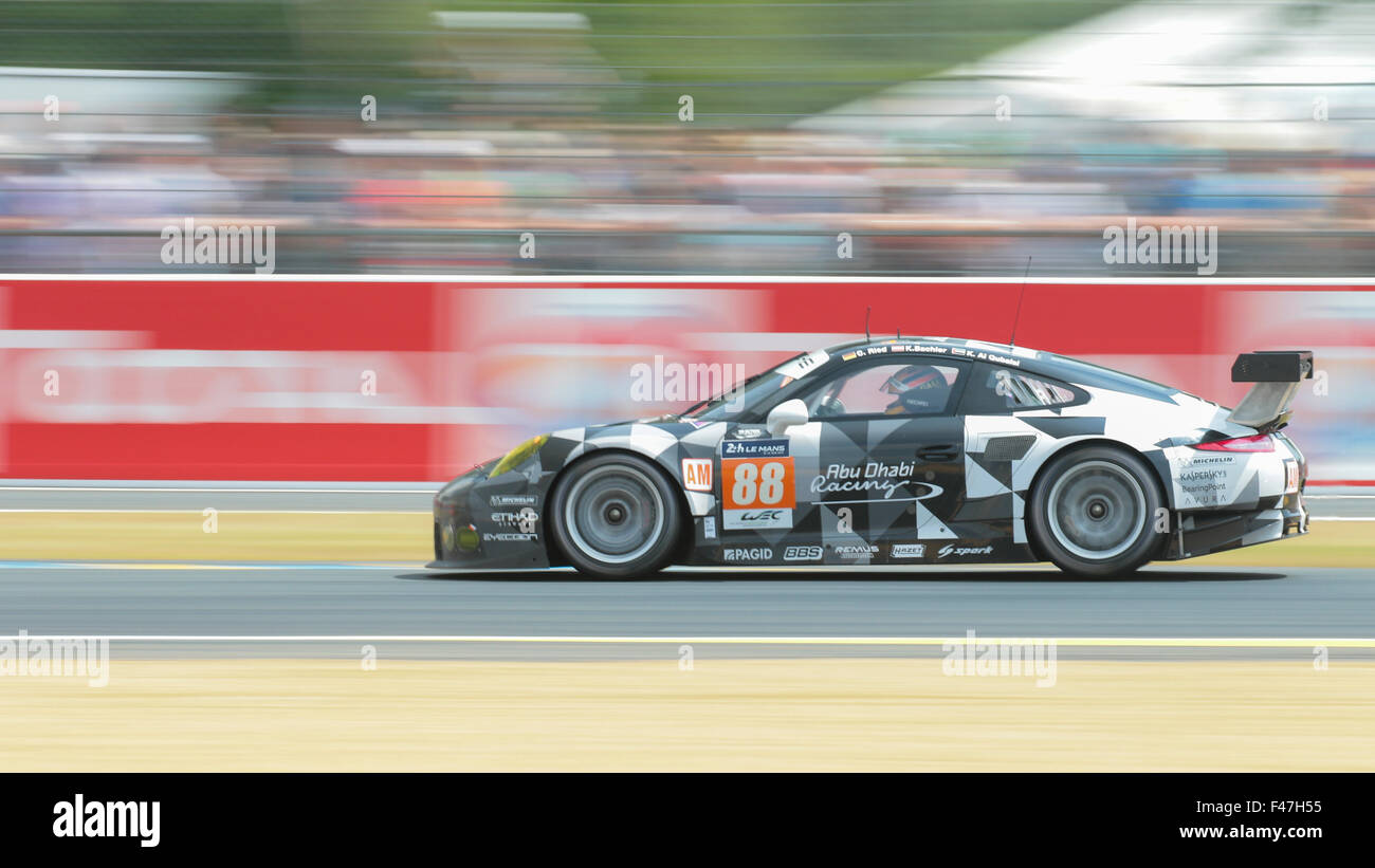 Porsche 911 RSR (#88) with drivers Christian Ried (GER), Khaled Al ...