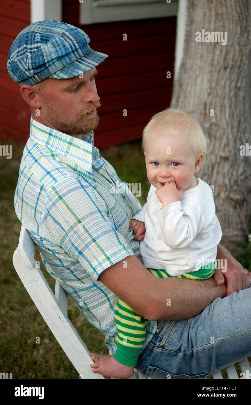 Father and son, Sweden Stock Photo - Alamy