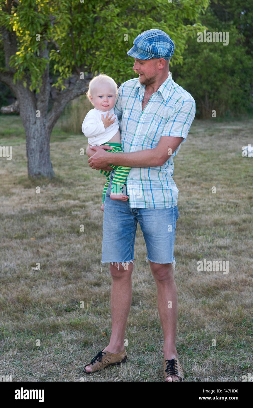 Father and son, Sweden Stock Photo - Alamy