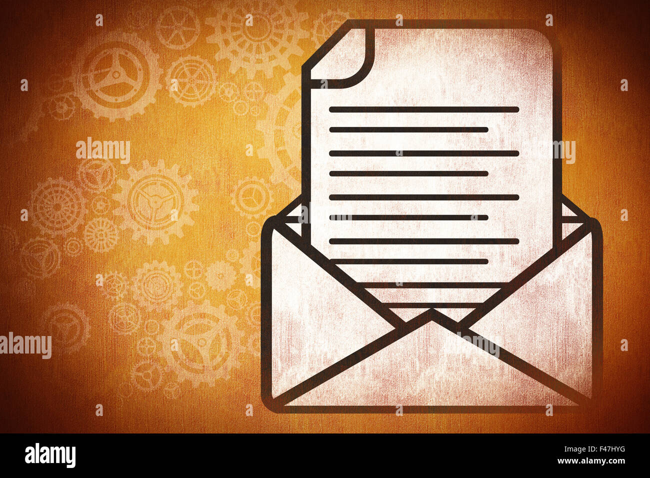 Composite image of letter in envelope Stock Photo - Alamy