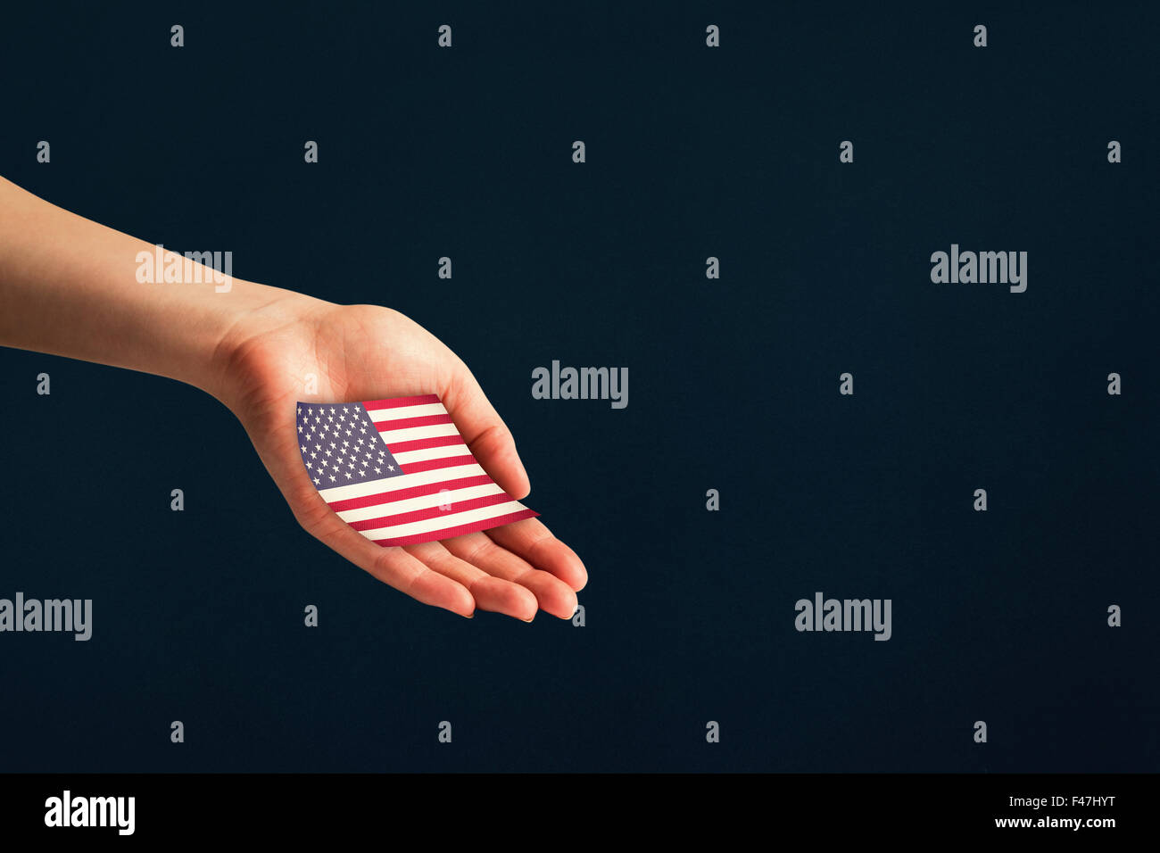 Composite image of hand presenting Stock Photo - Alamy