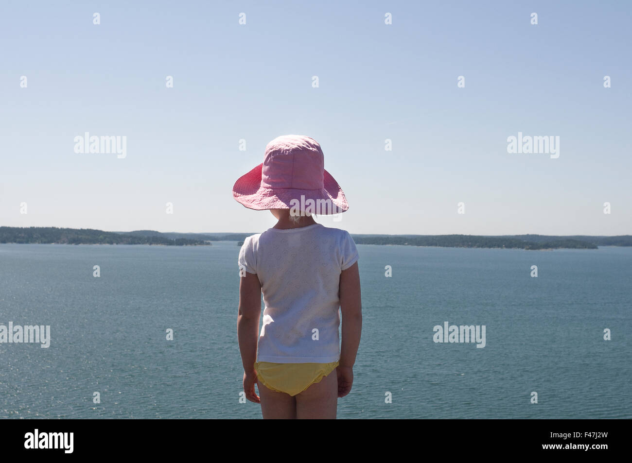 A girl in Stockholm archipelago, Sweden Stock Photo - Alamy