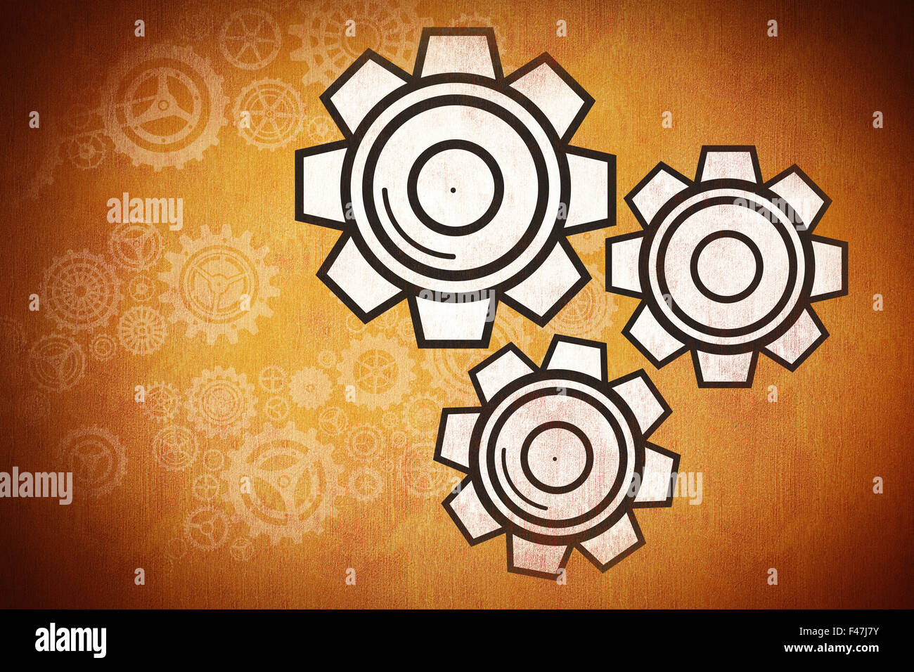 Composite image of cog and wheel Stock Photo - Alamy