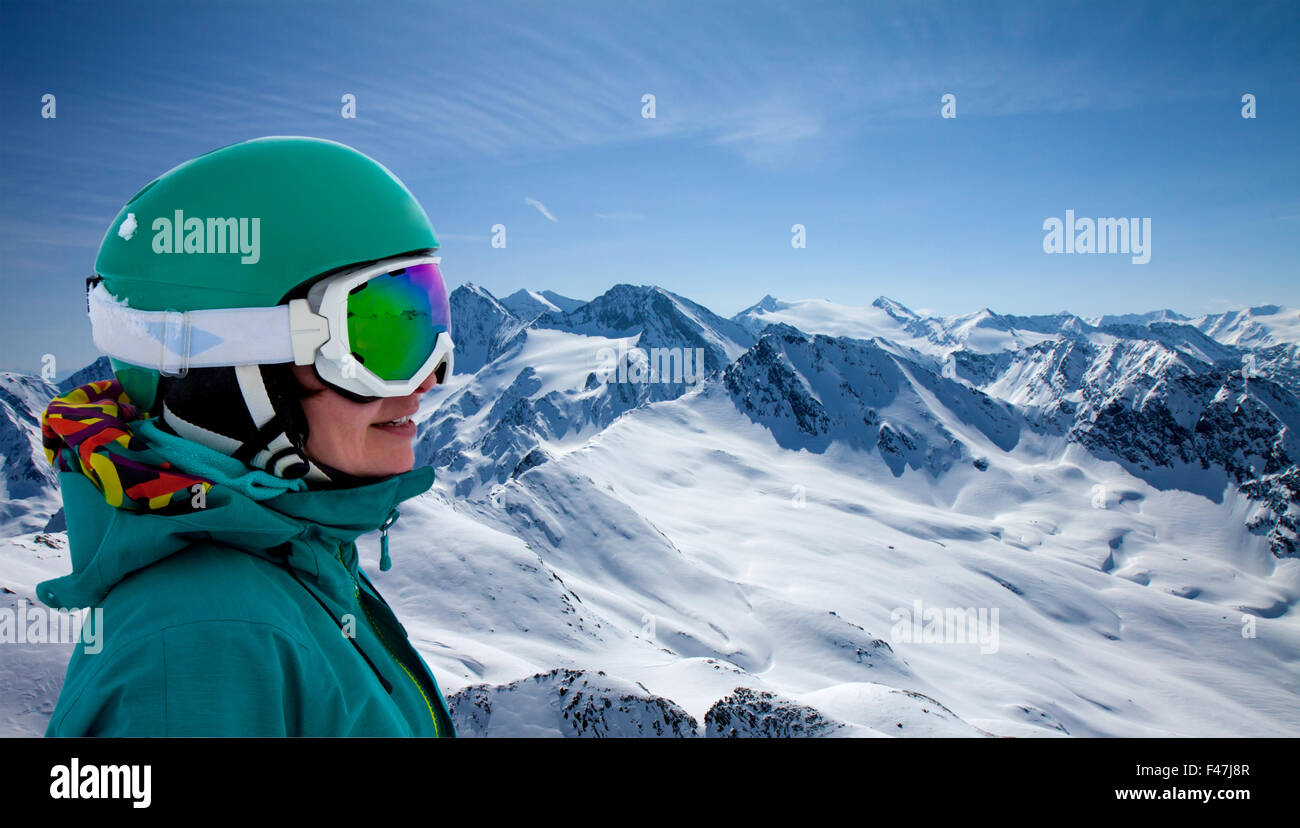 portrait of snowboarder Stock Photo - Alamy