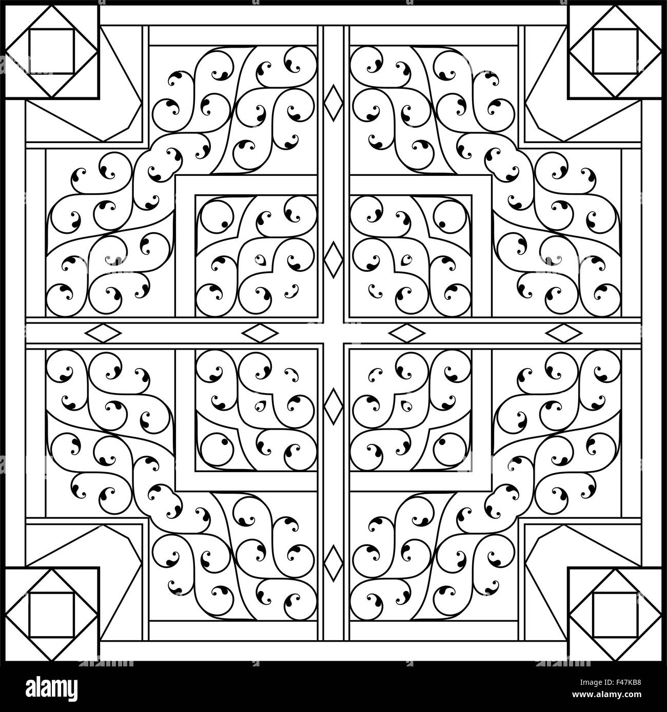 Wrought Iron Grill, Gate, Door, Fence, Window, Railing Design Vector ...