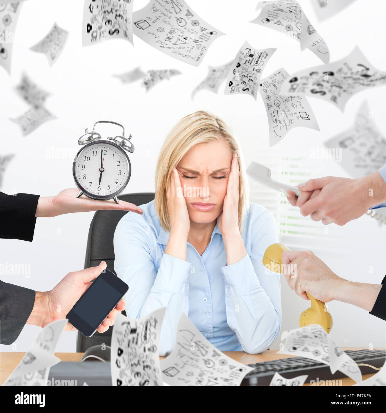 Young secretary alarm clock hi-res stock photography and images - Alamy