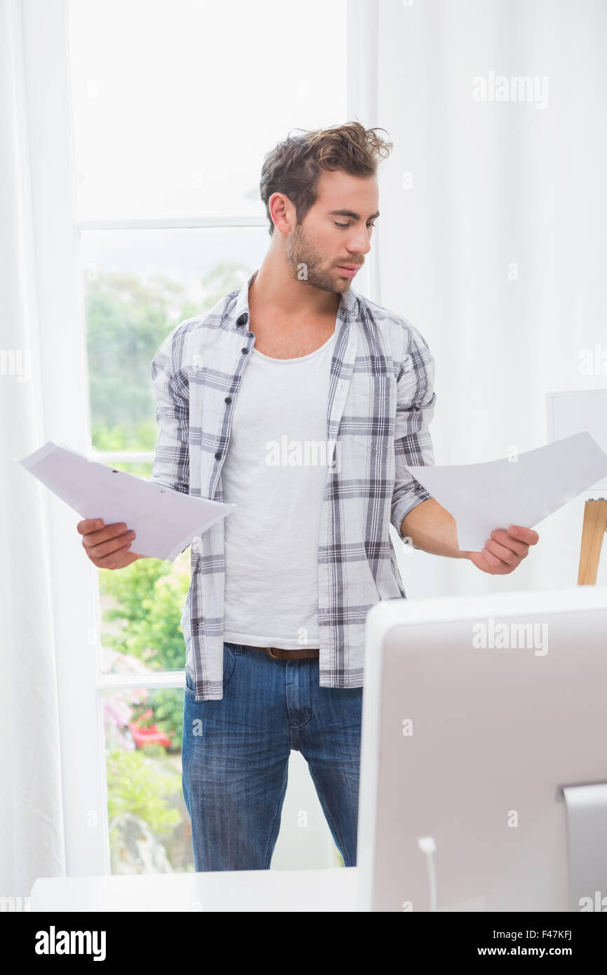 Man reading paper hi-res stock photography and images - Alamy