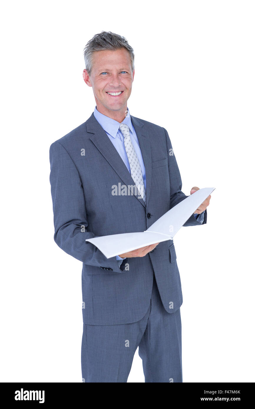 Businessman holding files hi-res stock photography and images - Alamy