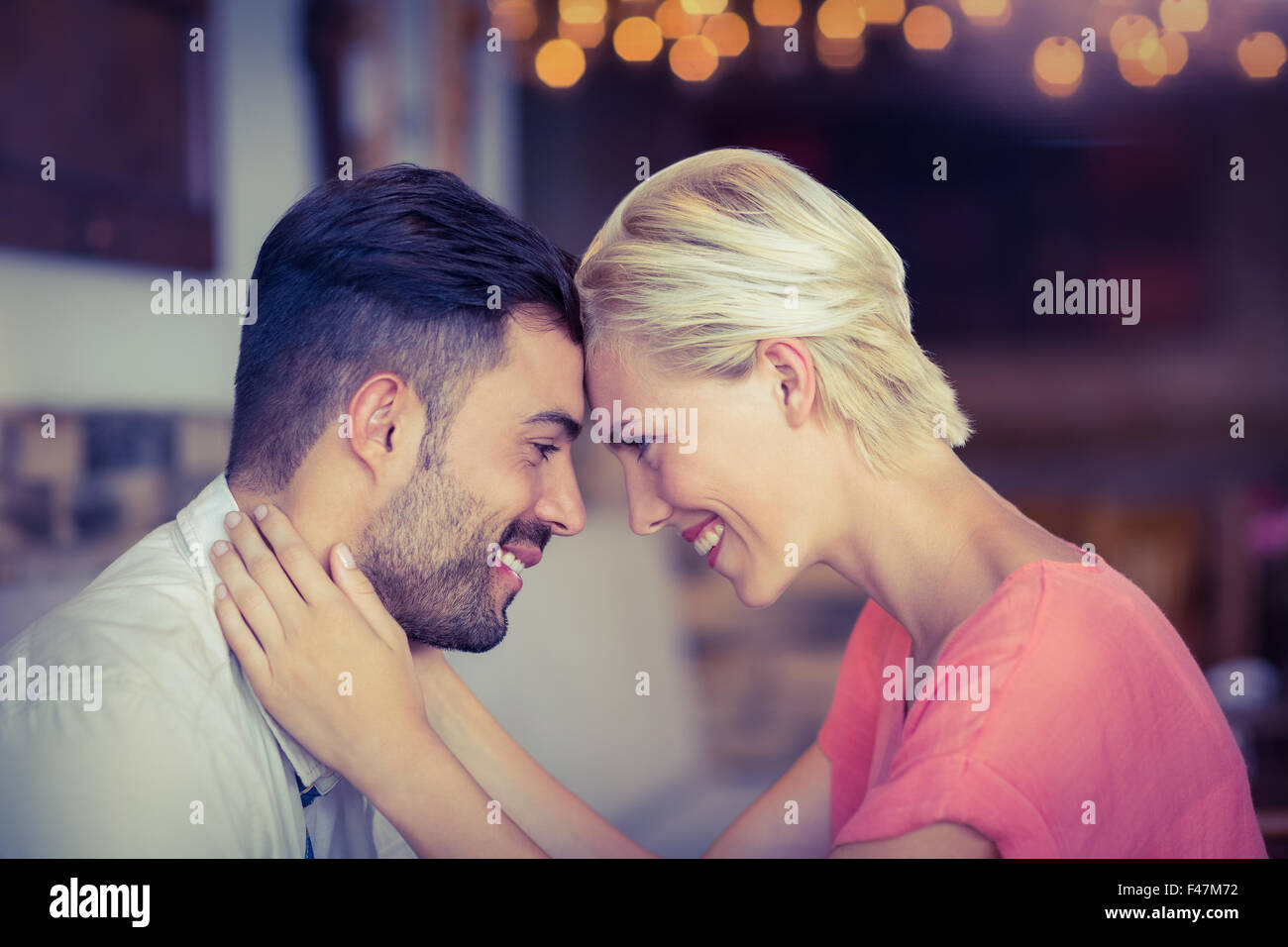 Couple taking a cup of coffee Stock Photo - Alamy
