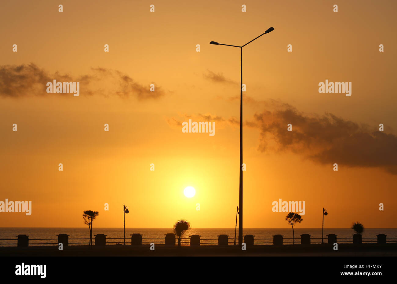 gorgeous very beautiful sunset over the sea Stock Photo - Alamy