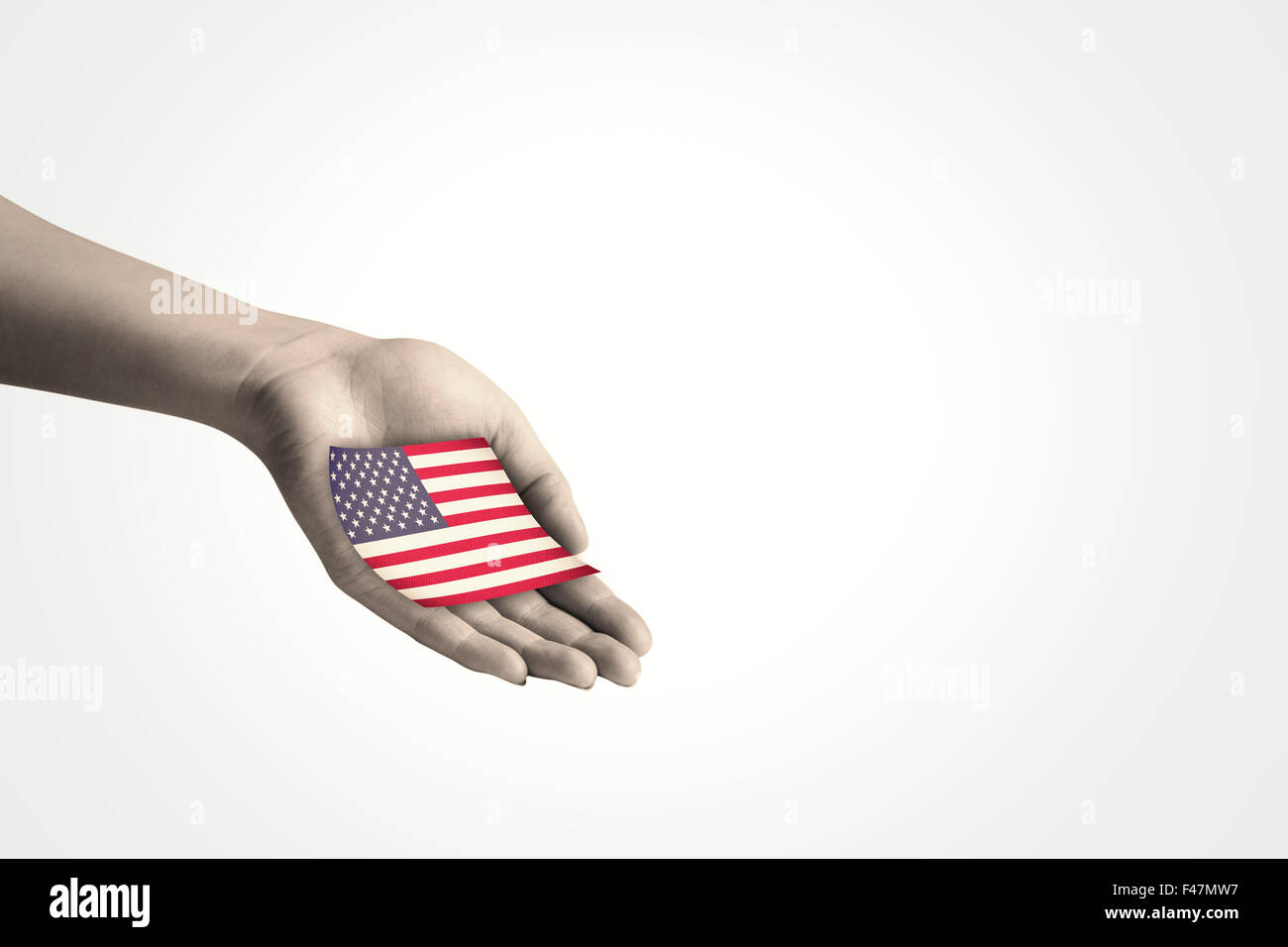 Composite image of hand presenting Stock Photo - Alamy